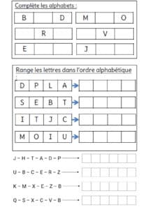Ranger les mots dans l'ordre alphabétique en primaire - CE1 / CE2 - Okibata
